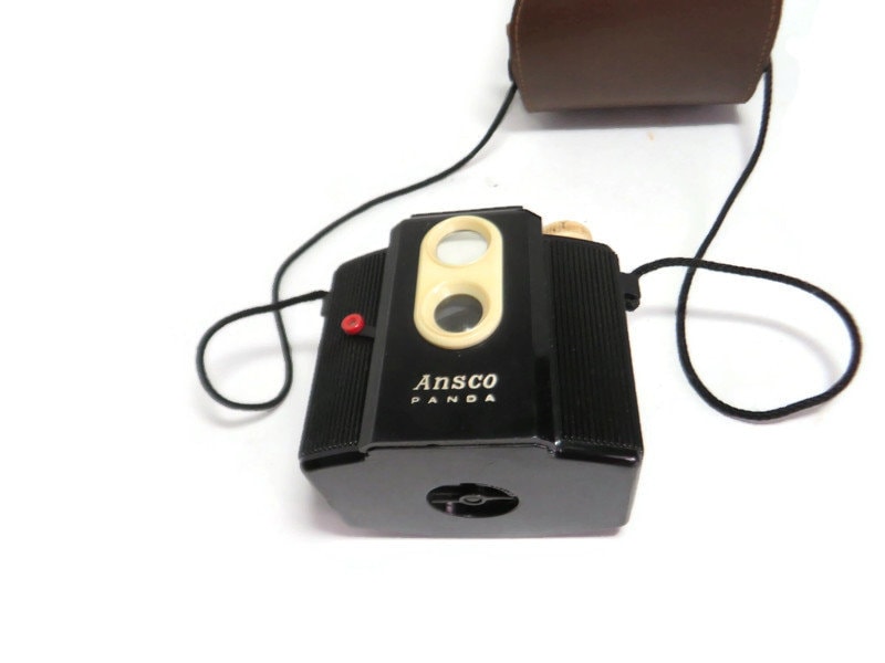 Vintage Ansco PANDA Camera in Carry Case Black Bakelite Box Camera Art ...