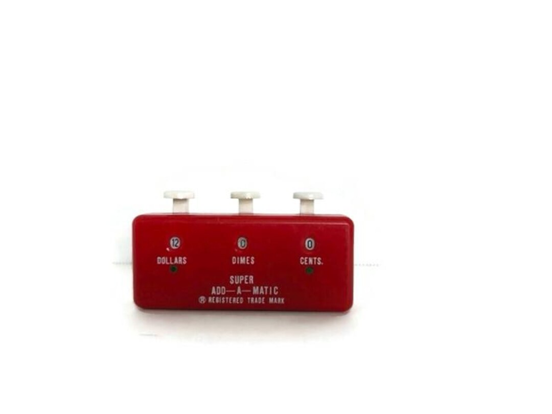 Vintage Super Add-a-matic W/cost Comparer Japan Small Plastic Red ...