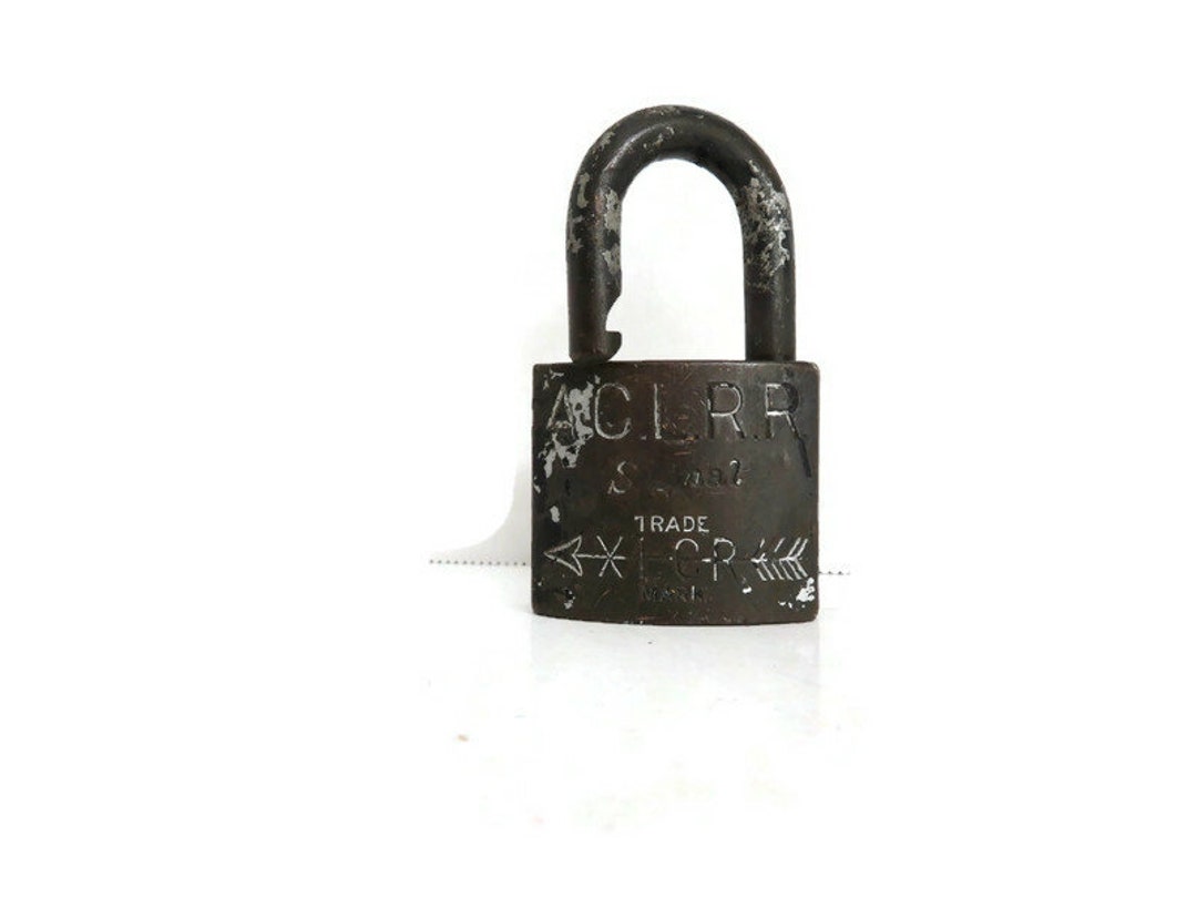 Vintage A.C.L.R.R. Signal Brass Padlock Atlantic Coast Line Rail Road ...