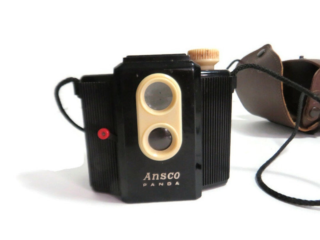 Vintage Ansco PANDA Camera in Carry Case Black Bakelite Box Camera Art ...