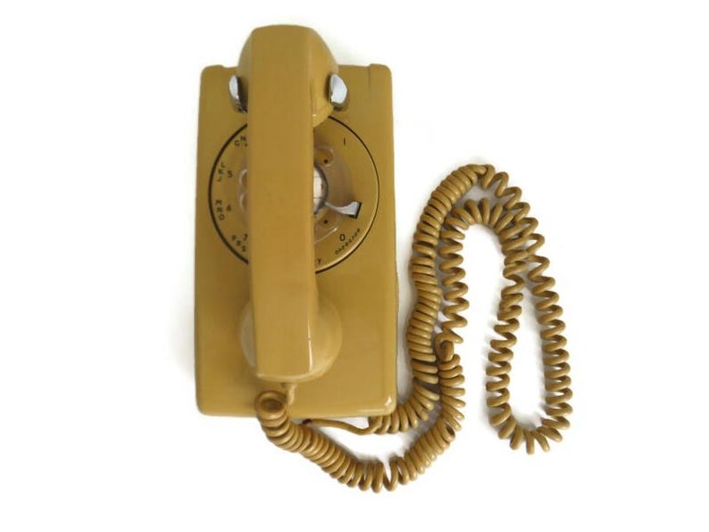 Vintage Continental System 1970's Harvest Gold Wall Mount Rotary ...