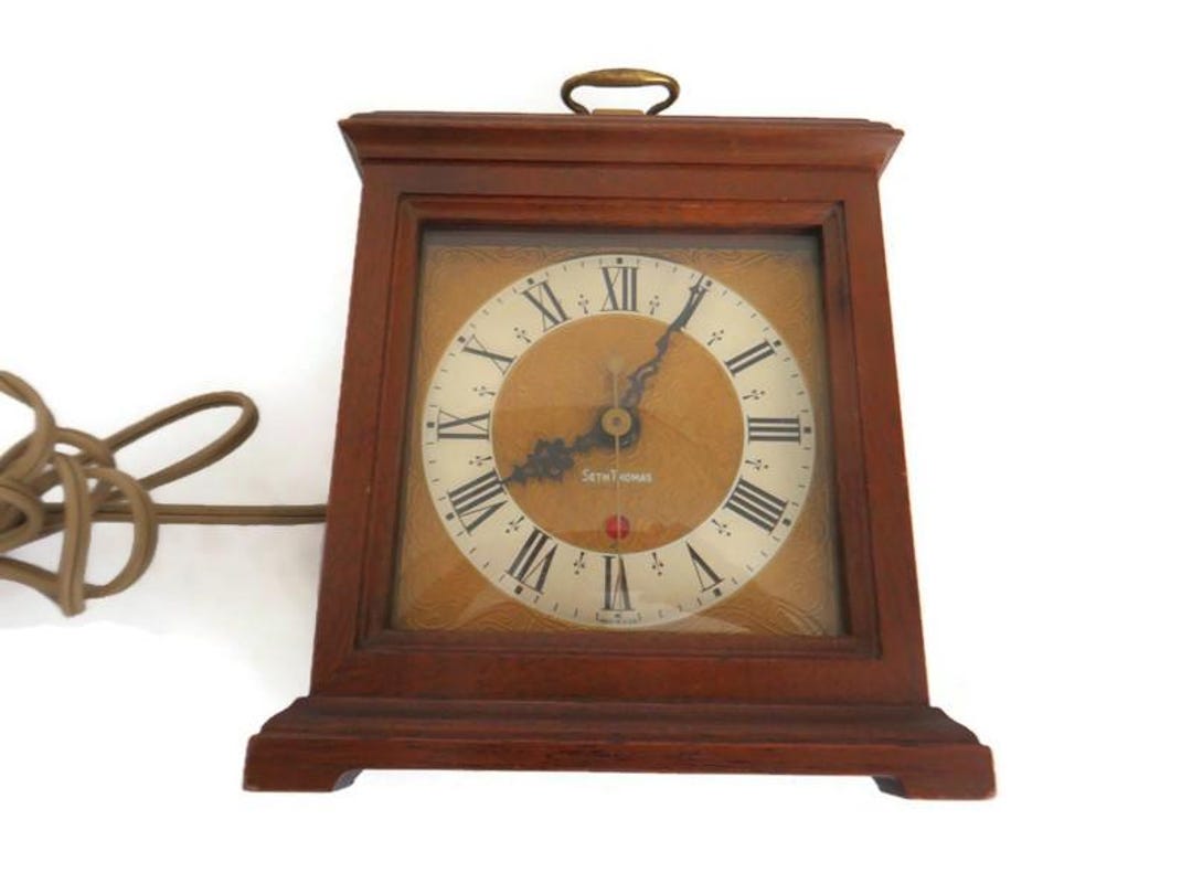 Vintage Seth Thomas Buckingham Mantle Clock E018 Working Electric Clock ...