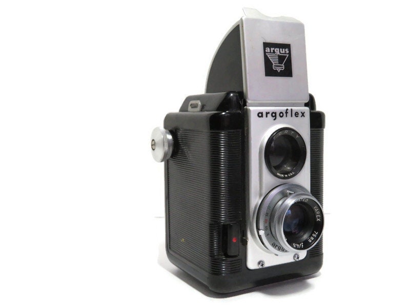Vintage Argus Camera, Old 1950's Argoflex Forty Camera, Black/silver ...