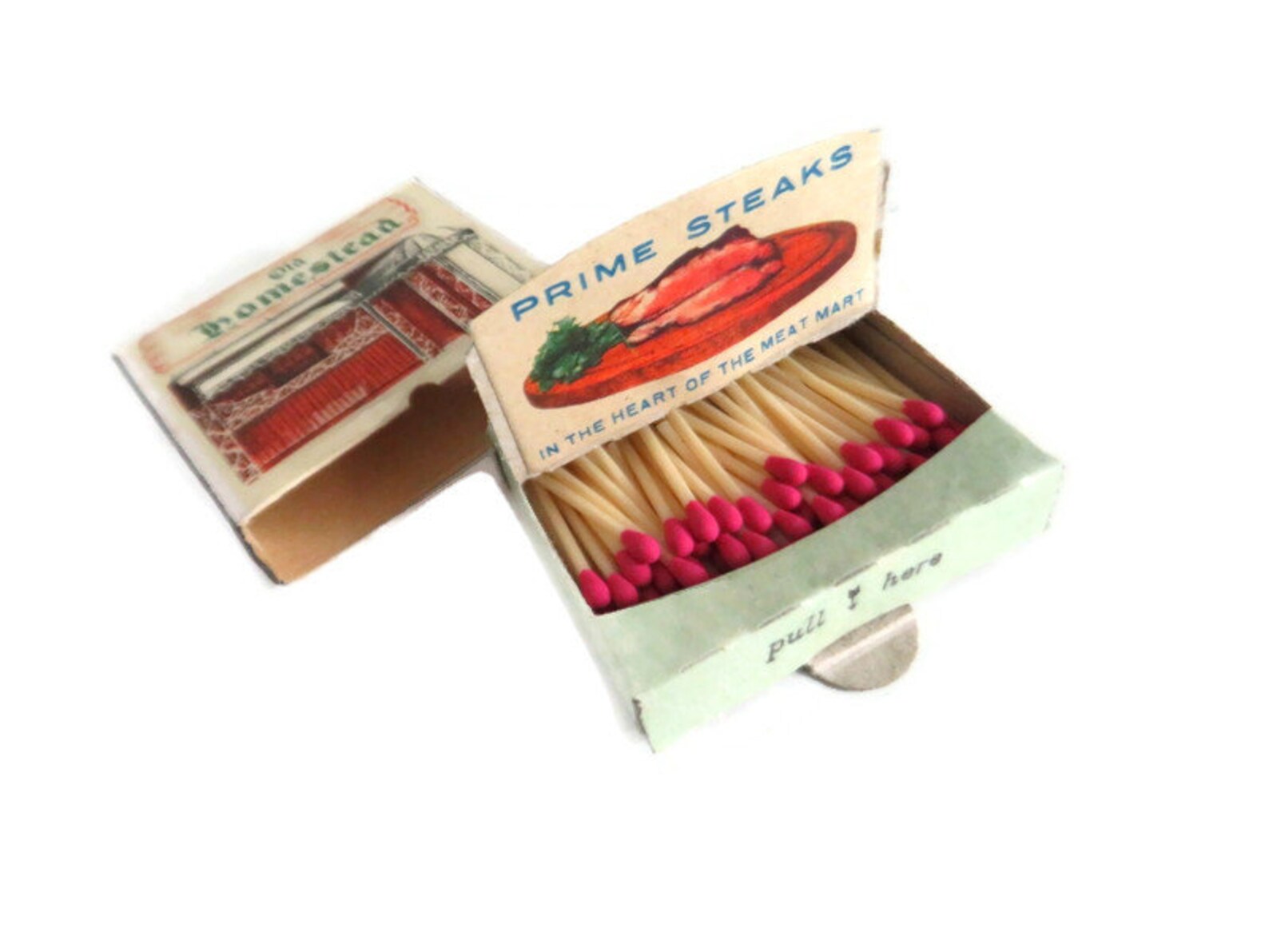 Vintage Wax Safety Matches Made in Italy Advertising Old Homestead New ...