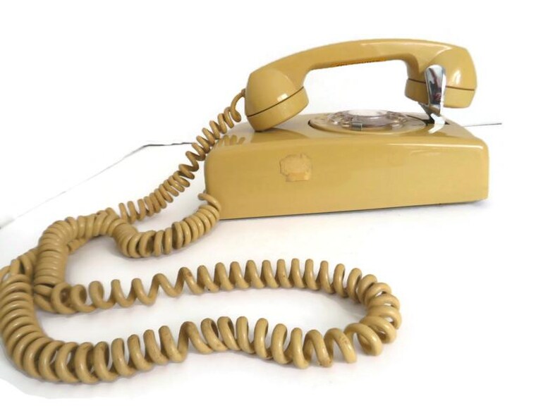 Vintage Continental System 1970's Harvest Gold Wall Mount Rotary ...