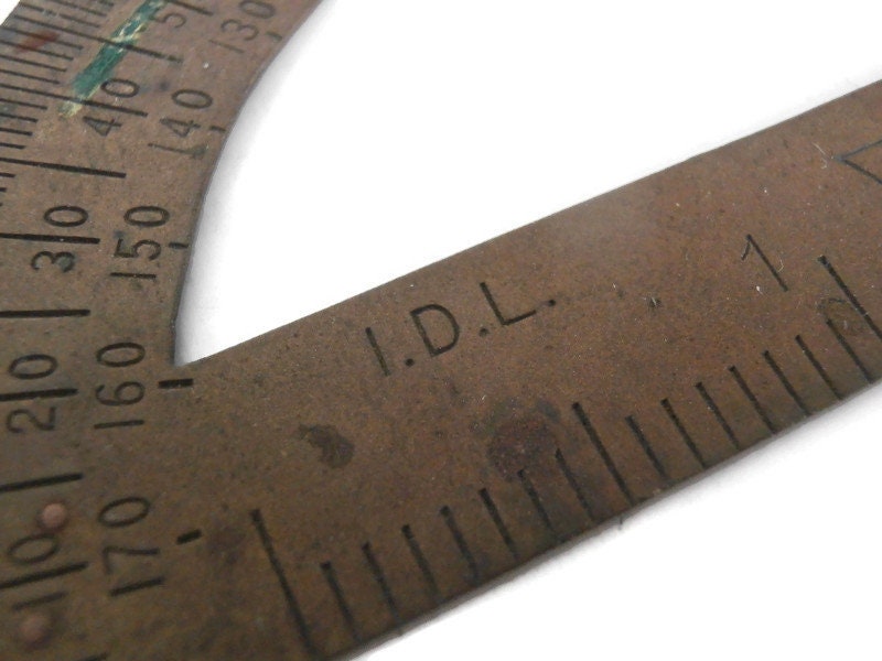 Vintage Brass Protractor Old Drafting Measuring Tool | Etsy