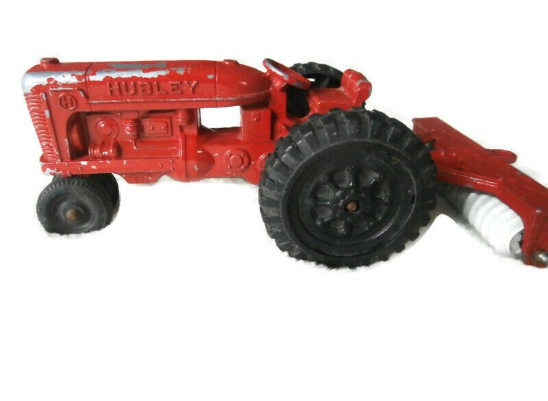Vintage Hubley Toy Tractor W/disc 1950's Hubley Kiddie Toy Old Play ...