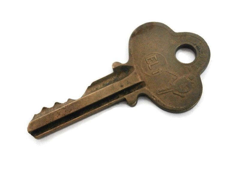 Vintage ELGIN Padlock Old Working Lock With Key Collectible Large Brass ...