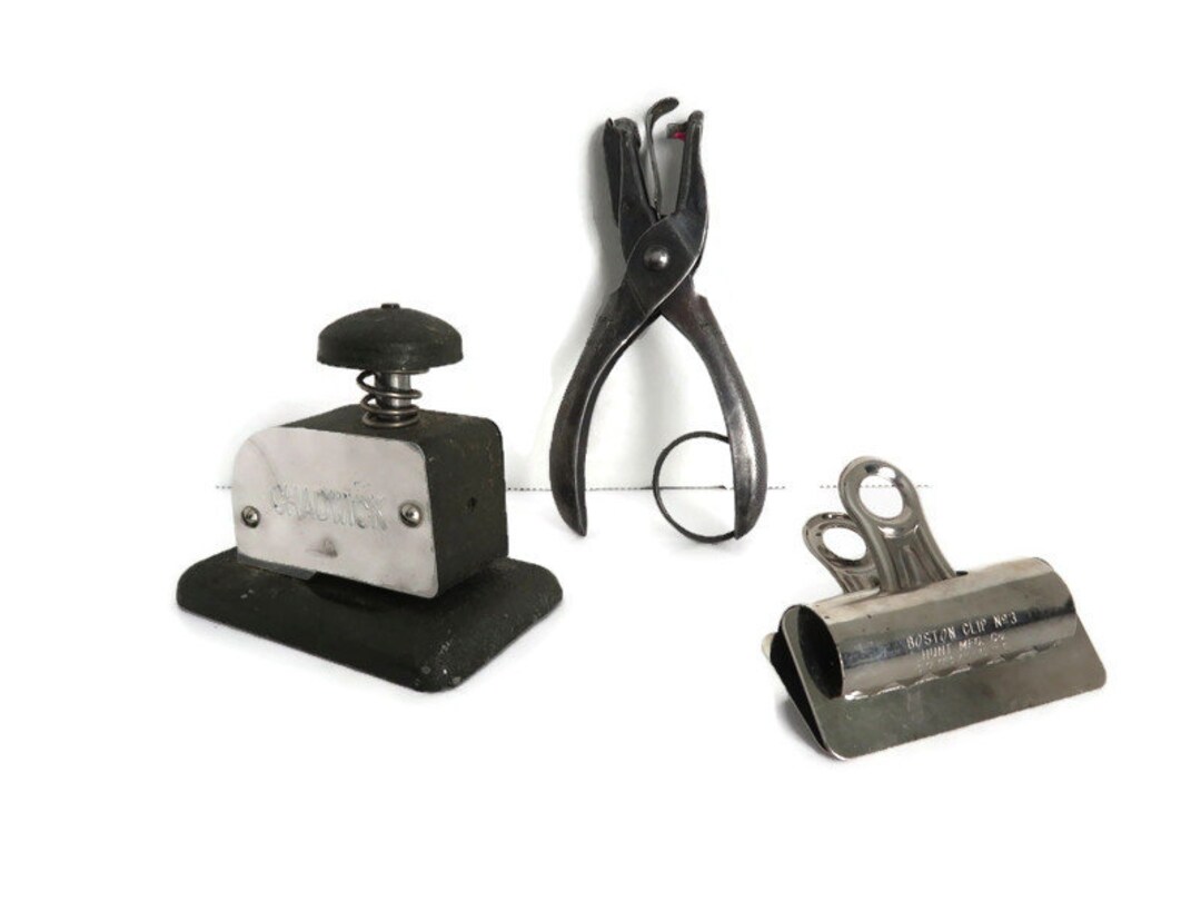Vintage Office Small Industrial Tools | Chadwick Hole Punch - Mcgill M ...