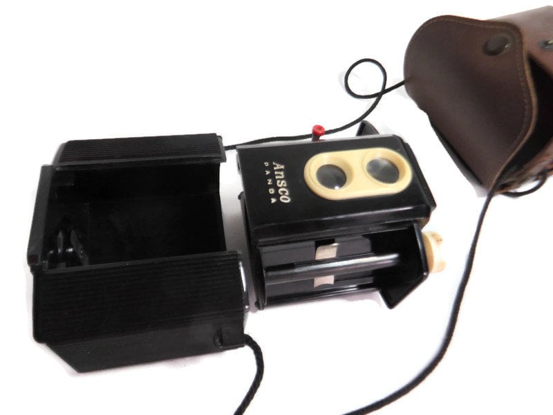 Vintage Ansco PANDA Camera in Carry Case Black Bakelite Box Camera Art ...