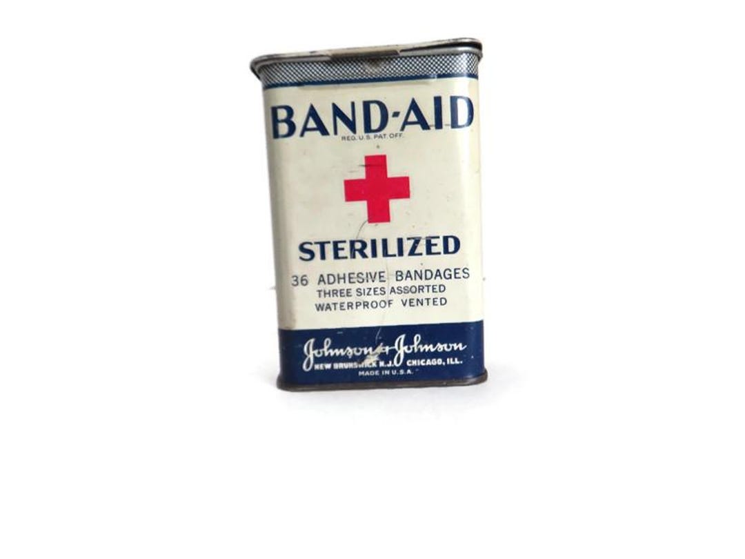 Vintage Johnson & Johnson Band-aid Collectible Metal Tin Old Authentic ...