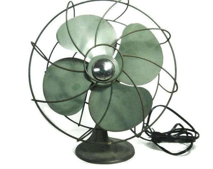 Vintage Green Kwik Kool Electric Fan. Old Oscillating Retro Fan Cat# K ...