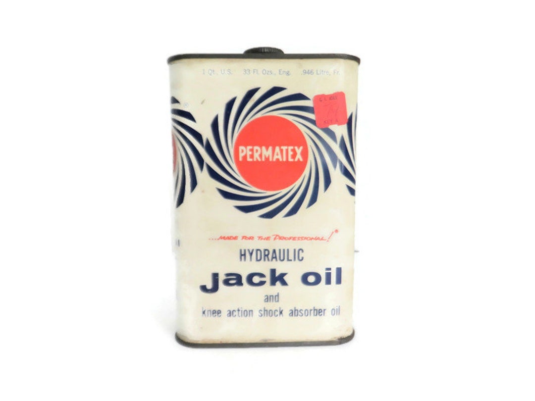 Vintage 1966 Permatex Hydraulic Jack Oil Can - Navy Blue & Orange - Etsy