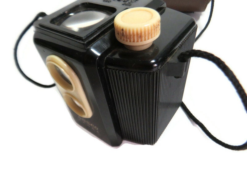 Vintage Ansco PANDA Camera in Carry Case Black Bakelite Box Camera Art ...