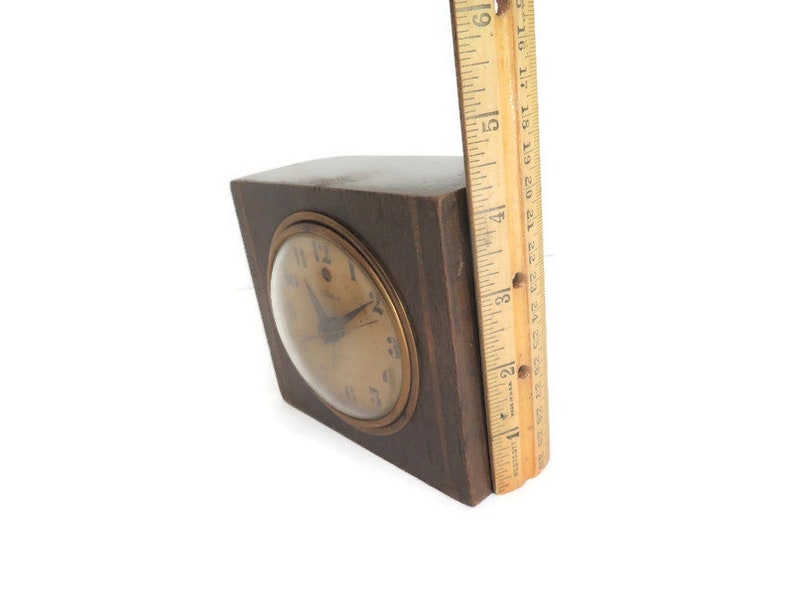 Vintage Telechron Alarm Clock Old Wood Framed Electric Clock Telechron ...