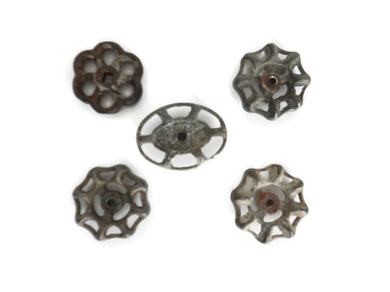 Five Industrial Salvage Faucet Handles. 5 Valve Turn Knobs. Water ...