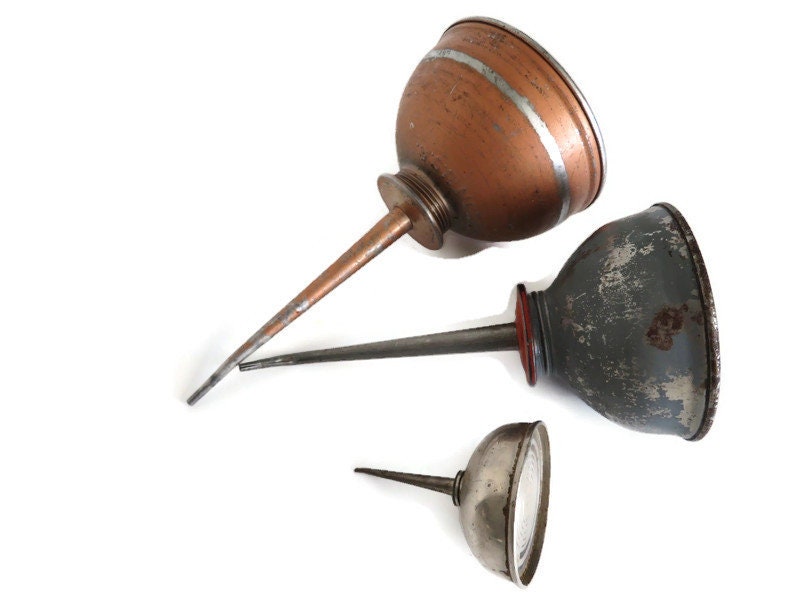 Vintage Oil Can Trio Collection Three Old Industrial Oilers - Etsy