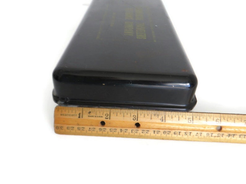 Vintage Black Metal Lock Box, Commercial Travellers Insurance ...