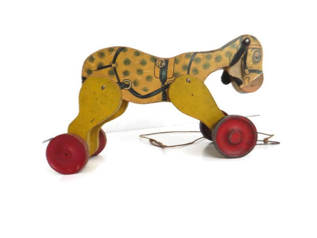 Vintage All-fair Maude Kicking Donkey Pull Toy, USA Patent 1926 - Etsy