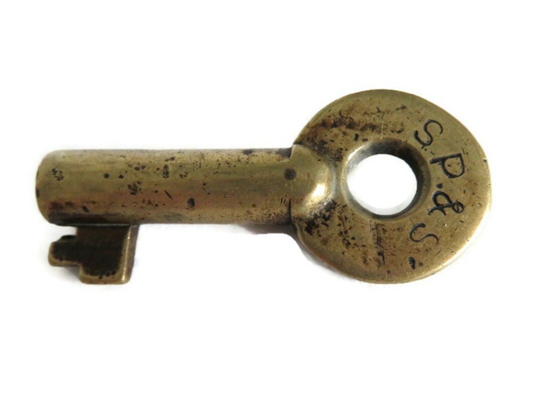 Vintage Brass Adlake Rail Road Key | SP&S Spokane, Portland and Seattle ...