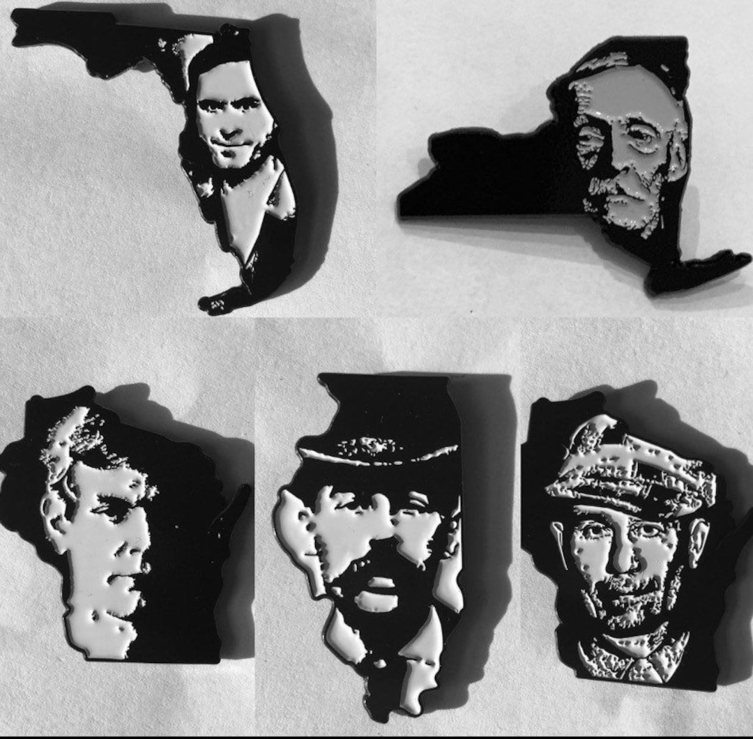 Set of 5 Serial Killer Pins. - Etsy