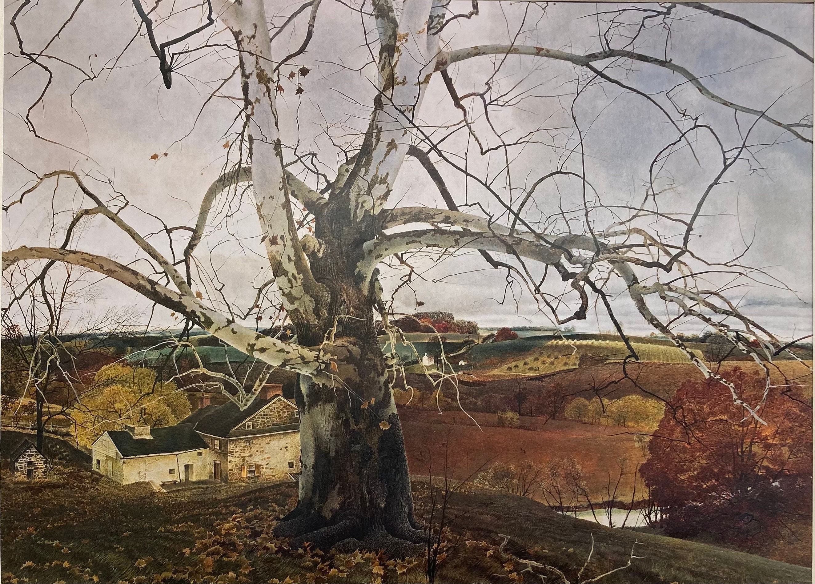 Andrew Wyeth "pennsylvania Landscape '42" CUSTOM FRAMED Art Americana ...