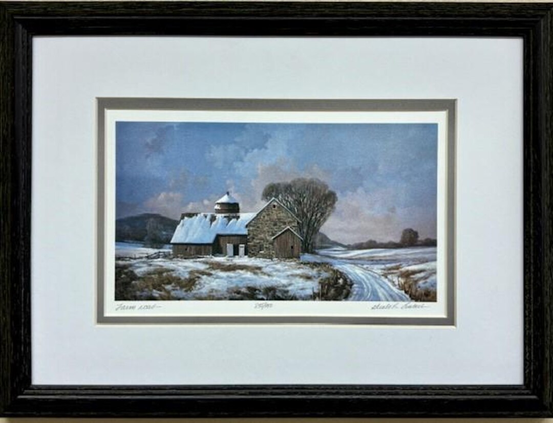 Gerald Lubeck "farm Road" Hand Signed Limited Edition Framed Farm ...