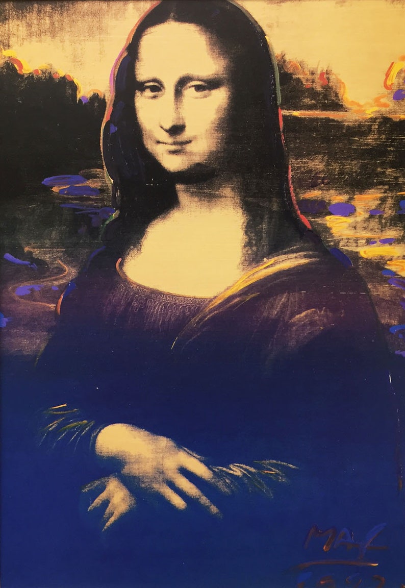 Peter Max "mona Lisa (full Body)" CUSTOM FRAMED Print Art POP Leonardo ...