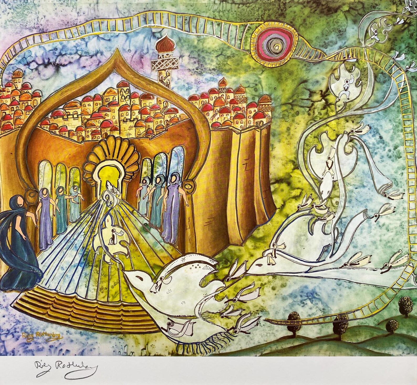 Rothenberg "a Gate to the City" FRAMED Signed Art - Etsy