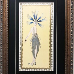 Erte "temptress,seductress, Black Magic & L'empanachee" 4 Framed Art - Etsy