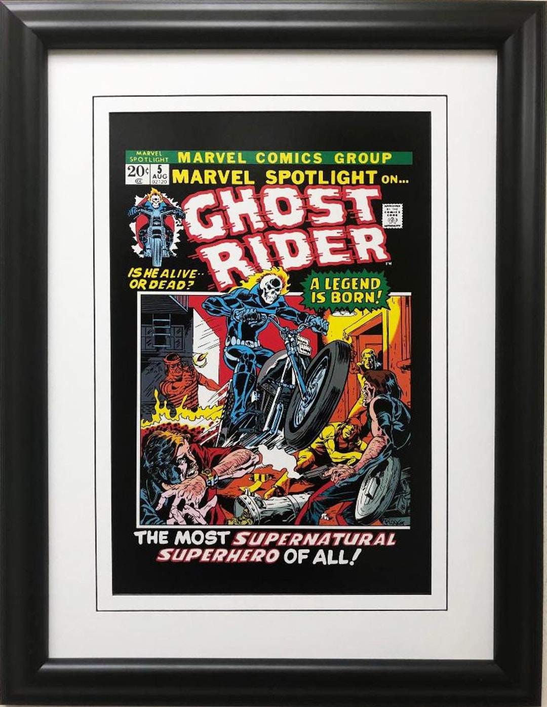 Marvel "ghost Rider- A Legend is Born" #5 Framed Comic Book Poster - Etsy