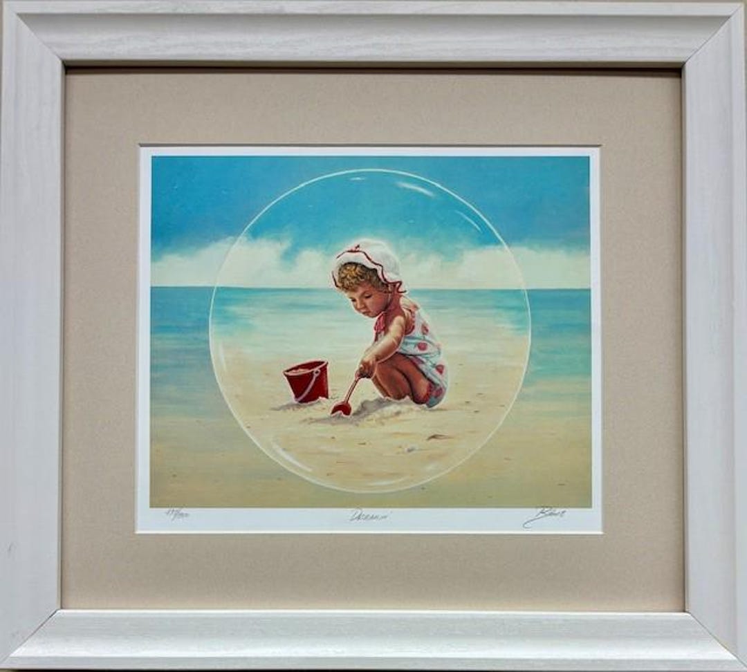 Glen Fortune Banse "dreamin" Hand Signed & # Lithograph FRAMED Art ...