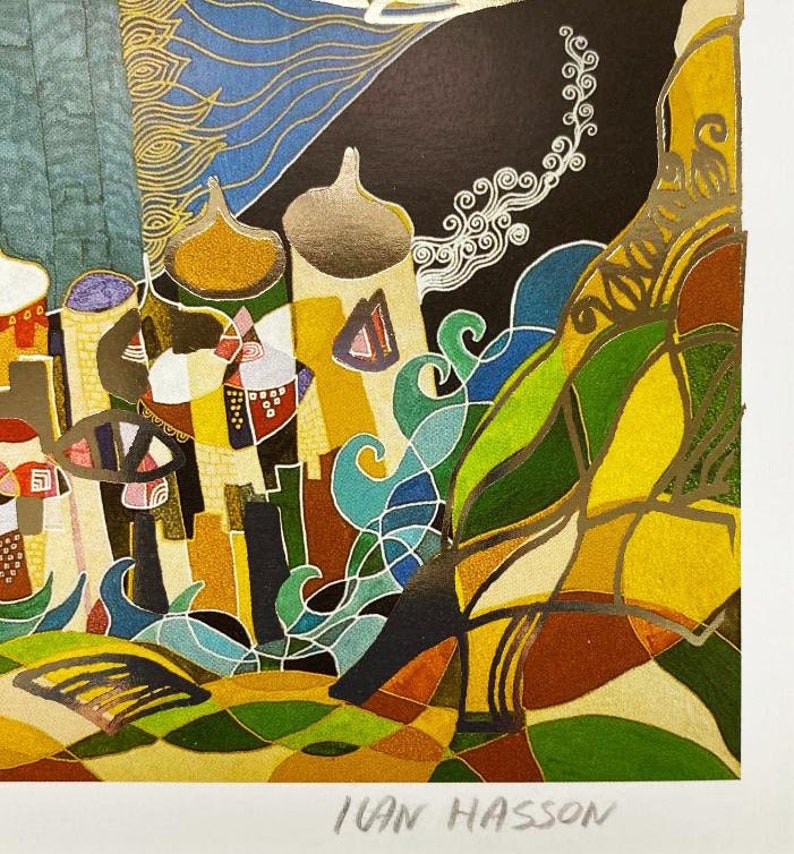 Ilan Hasson tower of Babel FRAMED Signed & Art | Etsy