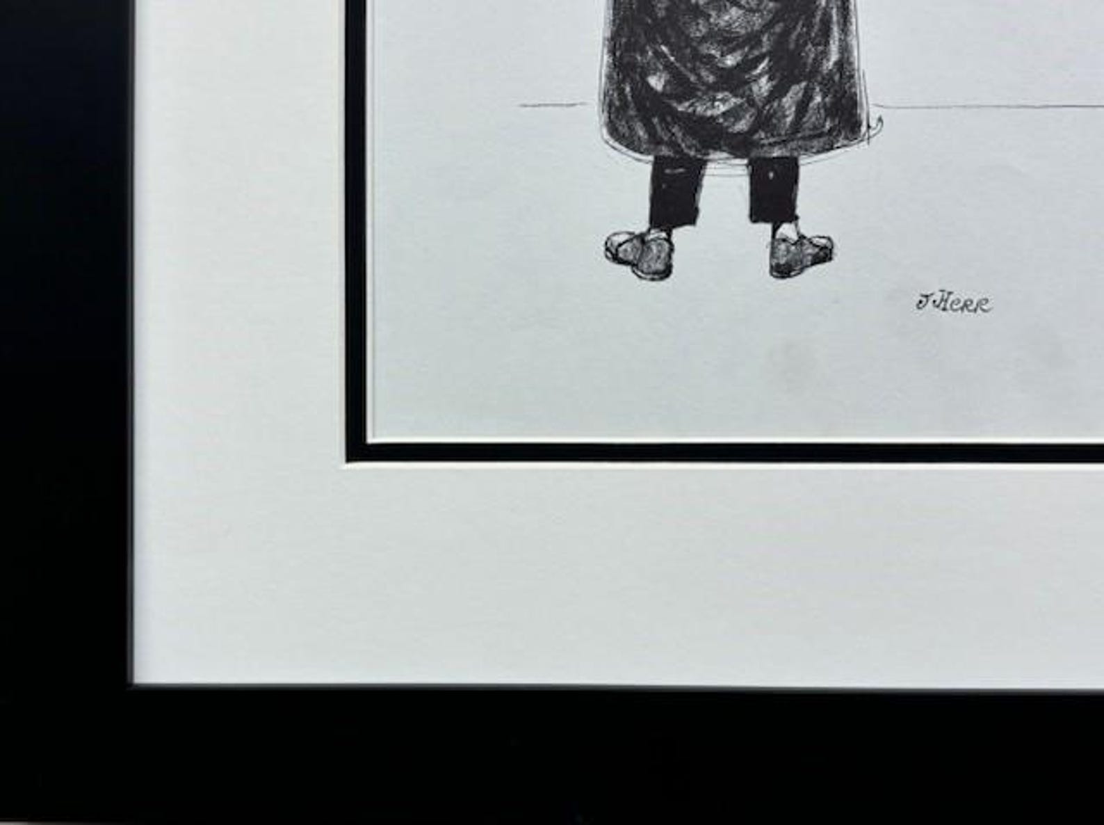 J. Herr "art is for Everyone" NEW FRAMED Humorous ART Jewish Mid ...