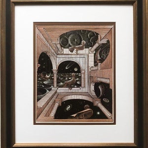 M.c.escher "other World" 1947 CUSTOM FRAMED Art - Etsy