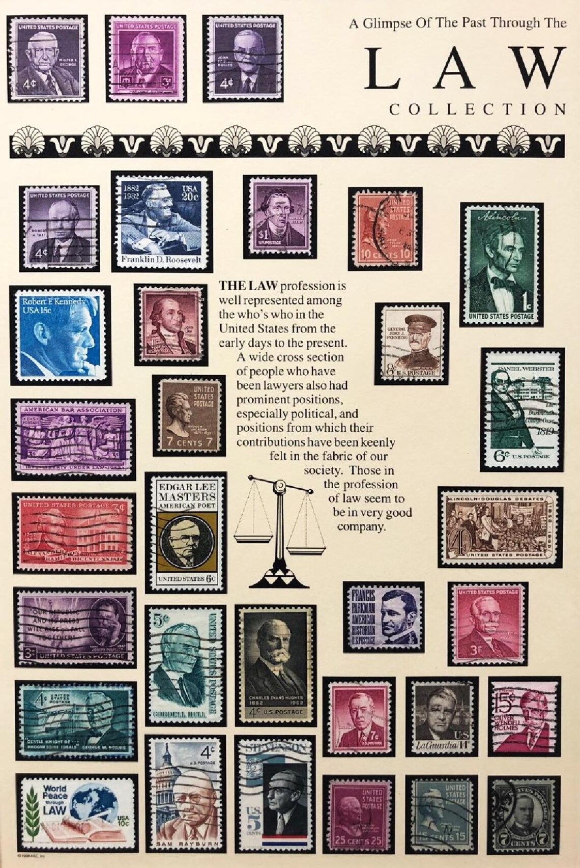 Stamps law Collection Framed Stamp Art - Etsy UK