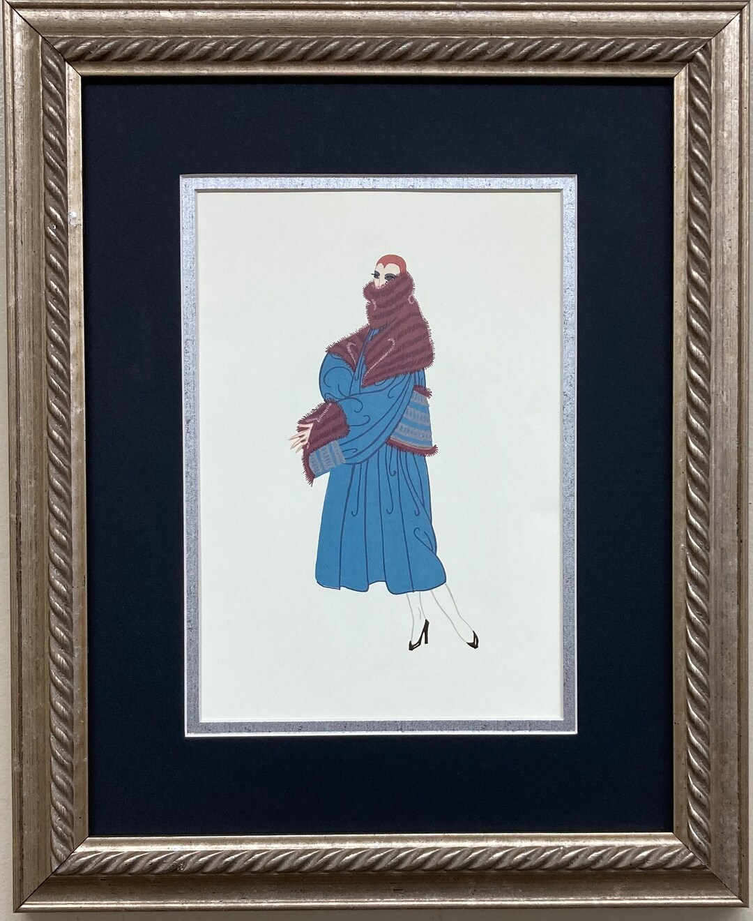 Erte "tres Chic" CUSTOM FRAMED Print Art Deco Design Designer French - Etsy