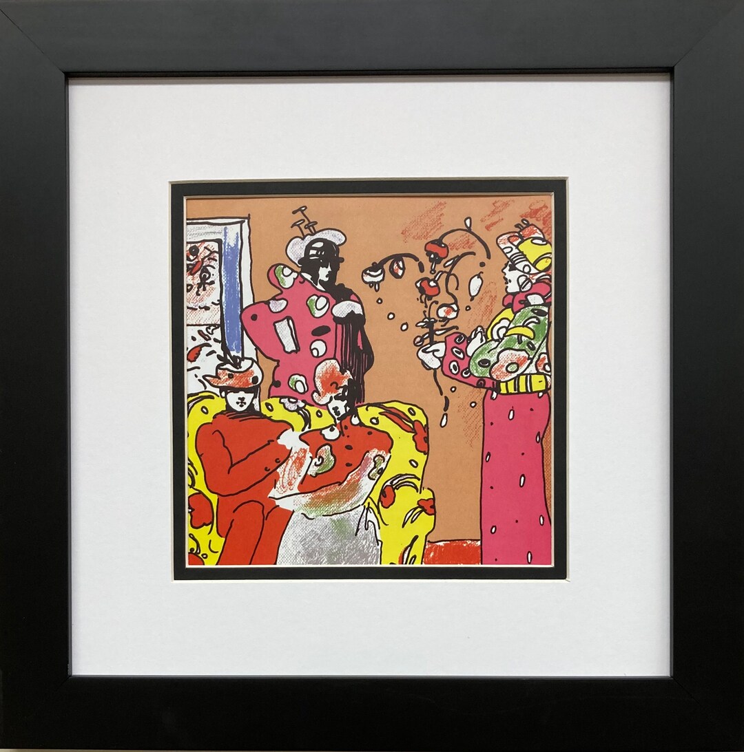 Peter Max "the Flower Garden 1981 - Detail" New FRAMED Art POP ...