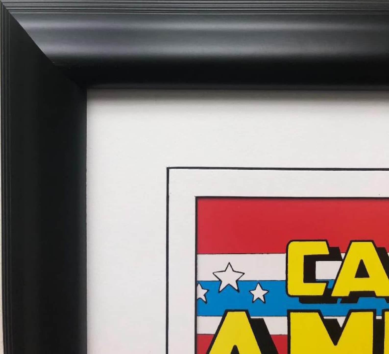 Marvel Captain America 1 Framed Poster Comic | Etsy