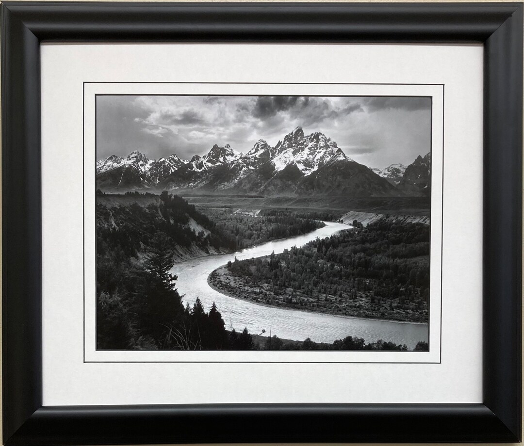Ansel Adams "the Tetons & the Snake River Wy" Custom Framed NEW ART ...