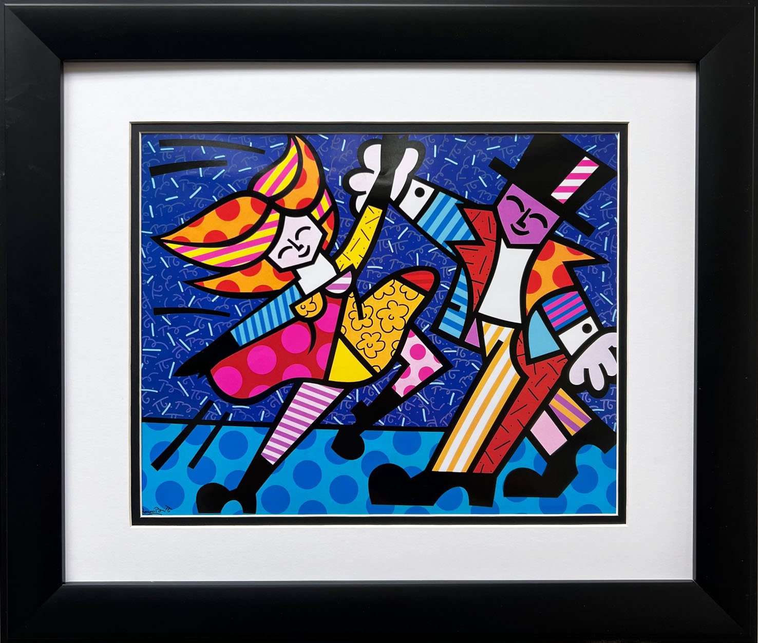 Romero Britto electric Newly Custom FRAMED Pop ART | Etsy
