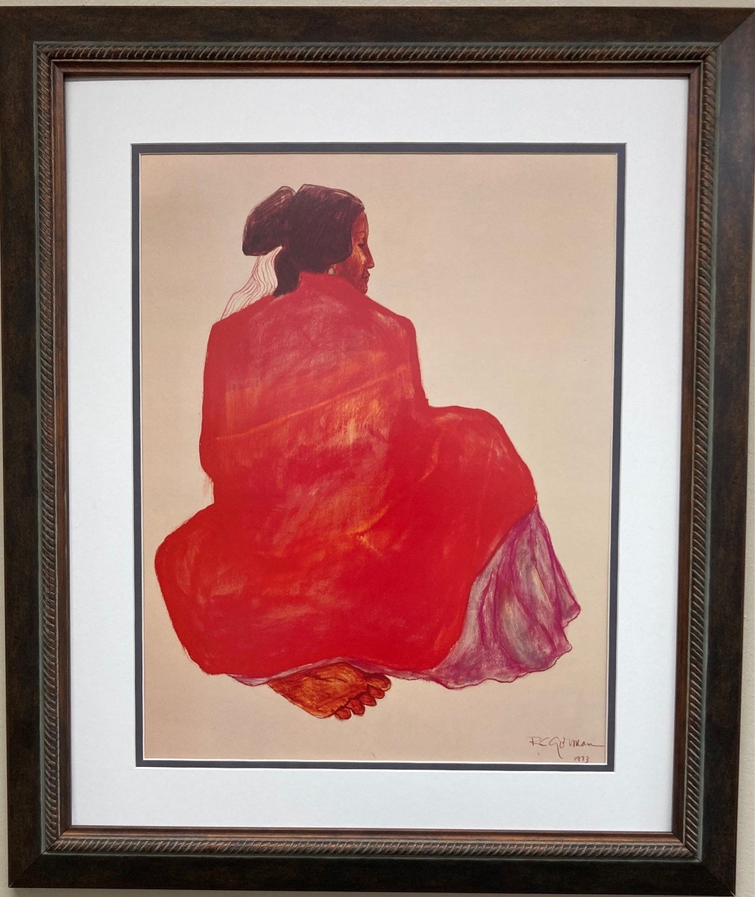 R.C. Gorman "angelina" Lithograph Custom Framed Southwest Art SW New - Etsy