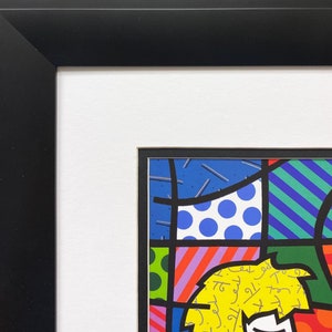 Romero Britto "adam AND Eve" (metallic) Newly Custom Framed Pop Art ...