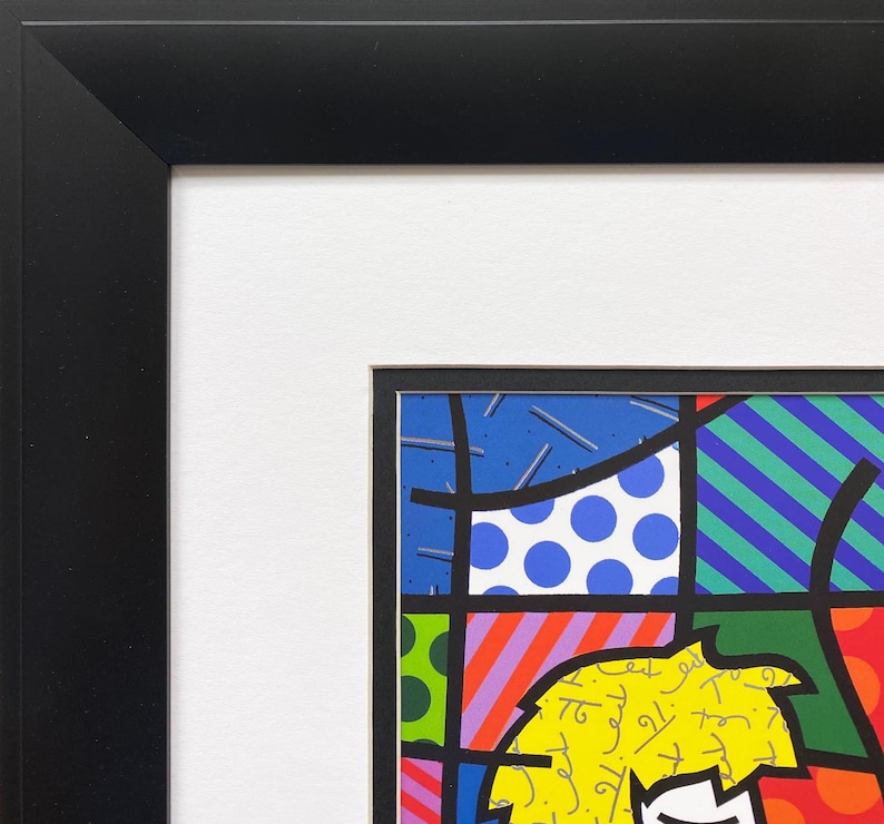 Romero Britto "adam AND Eve" (metallic) Newly Custom Framed Pop Art ...
