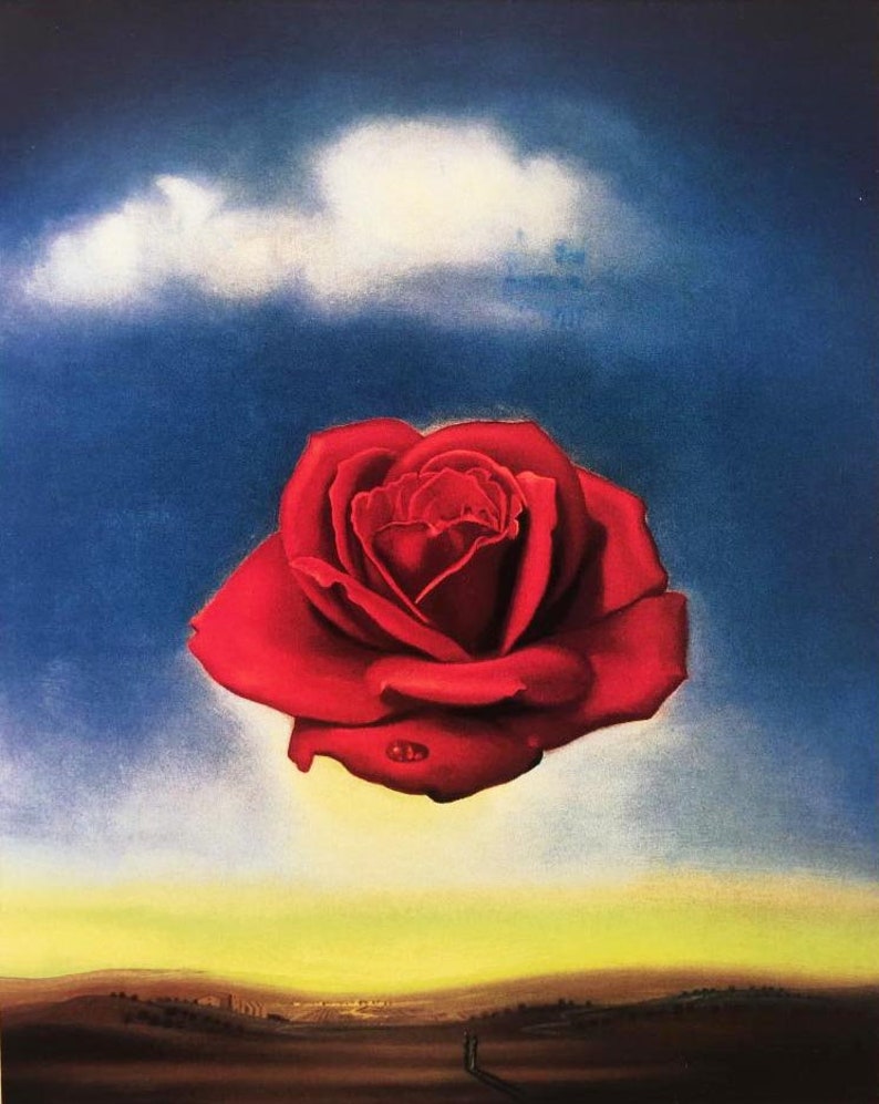 Salvador Dali the Meditative Rose CUSTOM FRAMED - Etsy