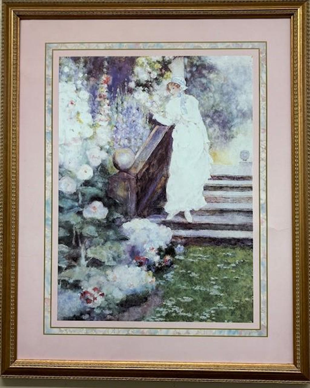 David Woodlock "lady Hamilton at Merton" FRAMED Art Impressionism ...