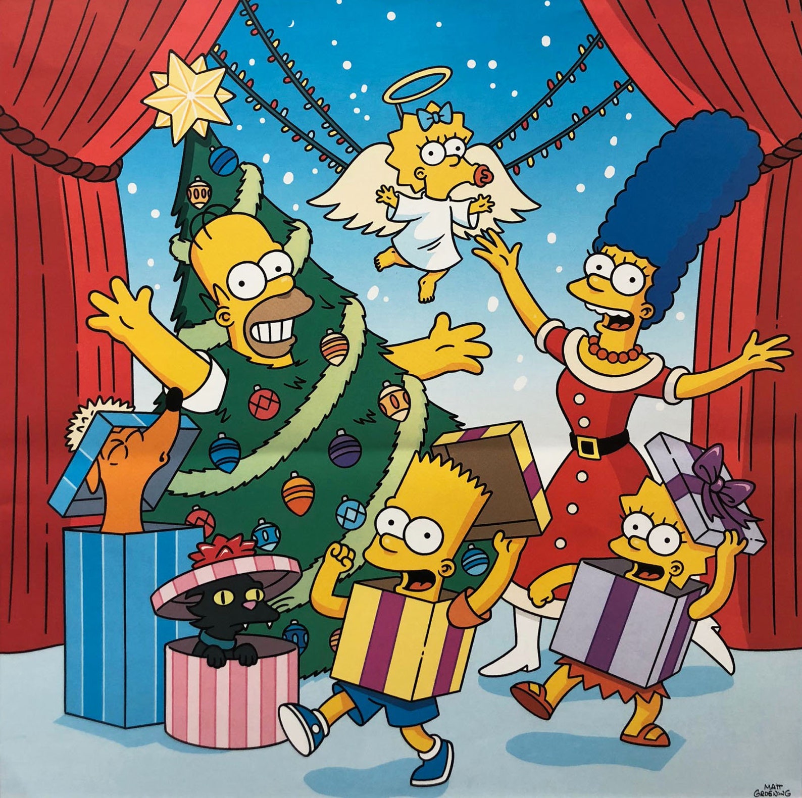 The Simpsons the Simpsons Christmas New Custom - Etsy