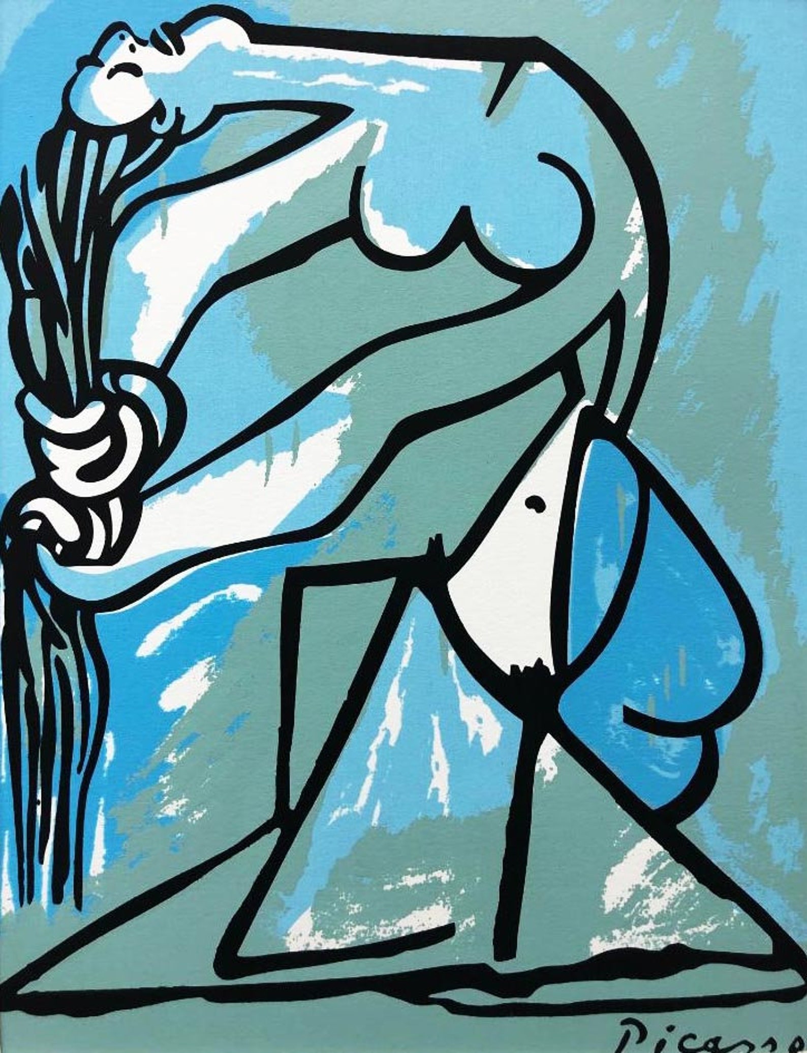 Pablo Picasso nude Bather CUSTOM FRAMED Lithograph - Etsy Singapore