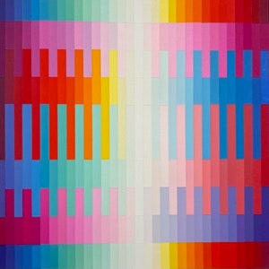 Yaacov Agam "magic Rainbow" Hand Signed Limited Edition Silkscreen ...