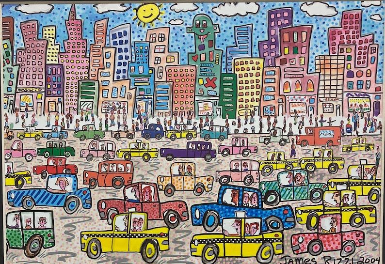 James Rizzi's "the City is My Candyland" CUSTOM FRAMED Pop Art New - Etsy